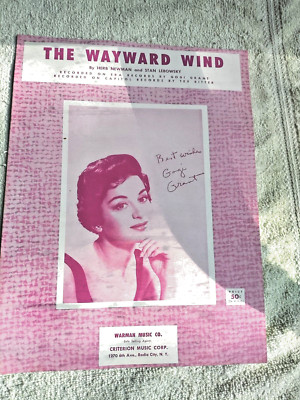 SHEET MUSIC THE WAYWARD WIND 1956 | eBay