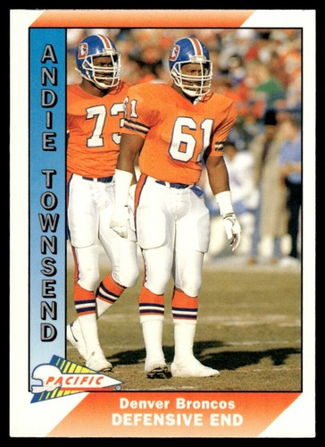 1991 Pacific Andre Townsend Rookie Denver Broncos #128A Error ...