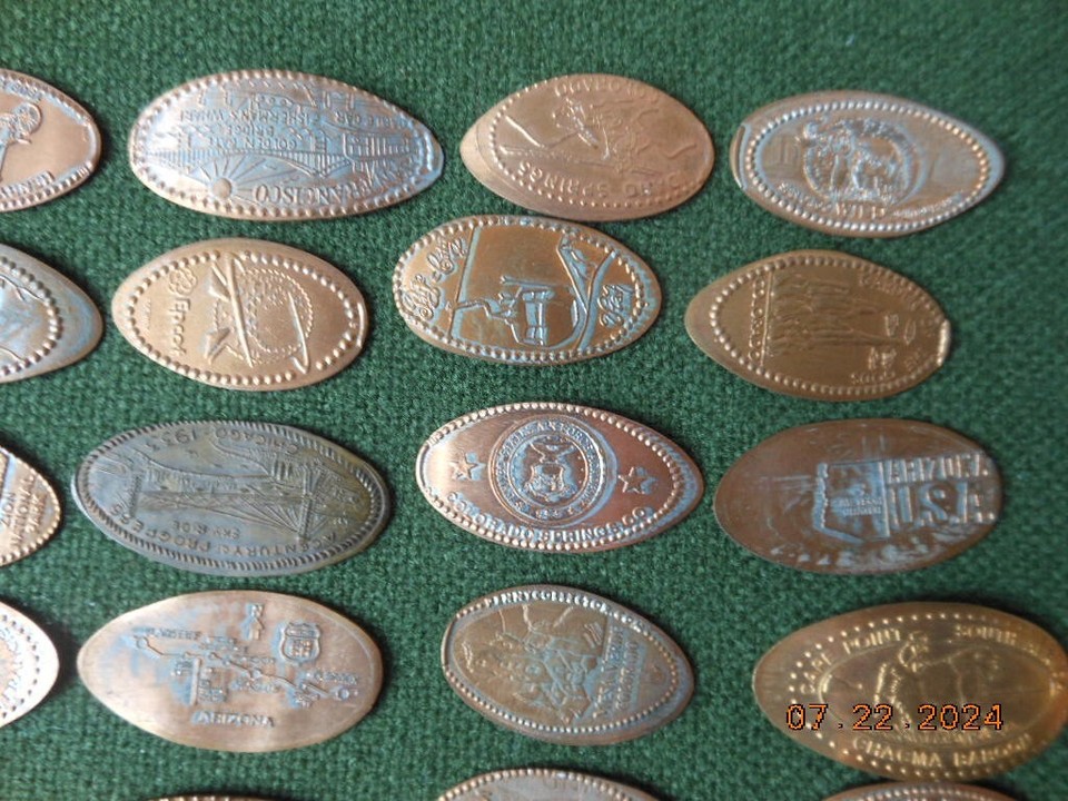 Lot of 52 Smashed Pennies from USA | eBay