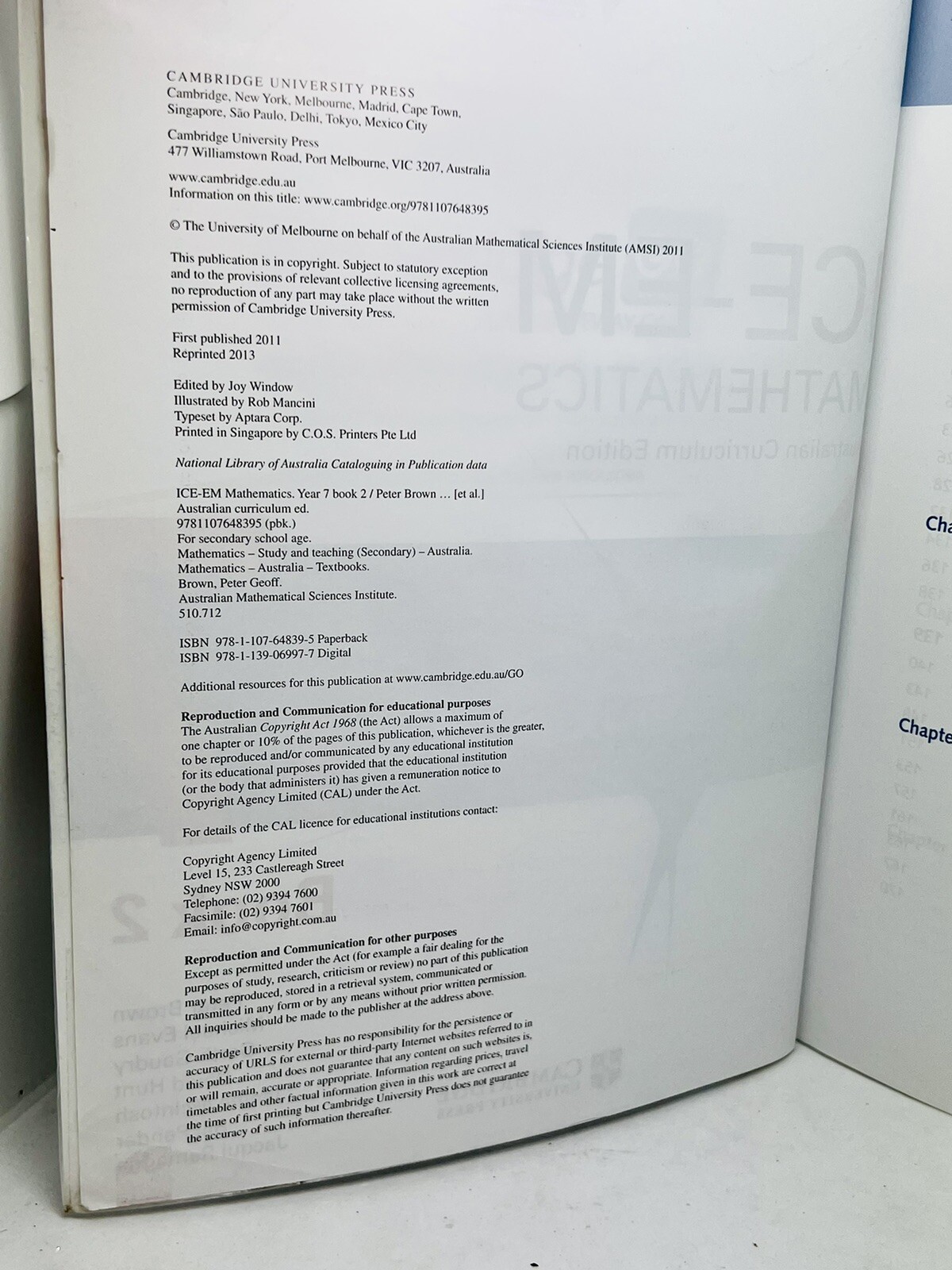 ICE-EM Mathematics Australian Curriculum Edition Year 7 Book 2 by Garth ...