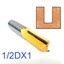 1pc 1/2" shank 1/2" Cutting Diameter 1" Blade Long Straight Router Bit ...