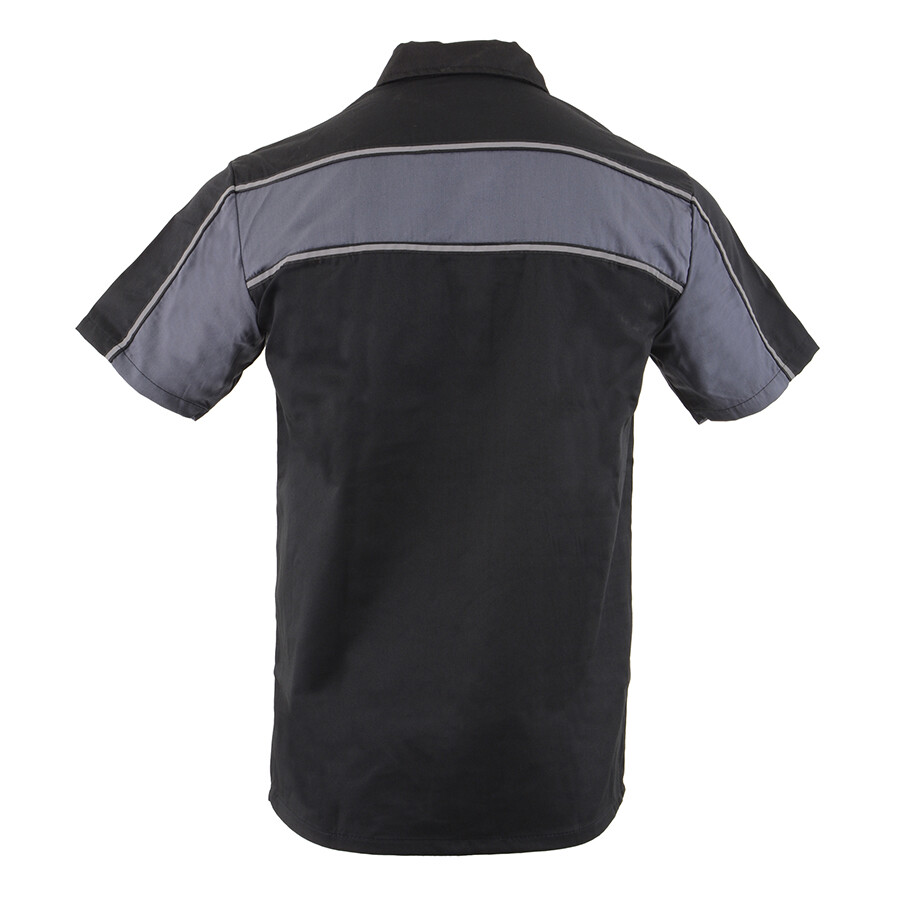 Men’s Two-Tone Heavy Duty Reflective Short Sleeve Motorcycle Mechanic ...
