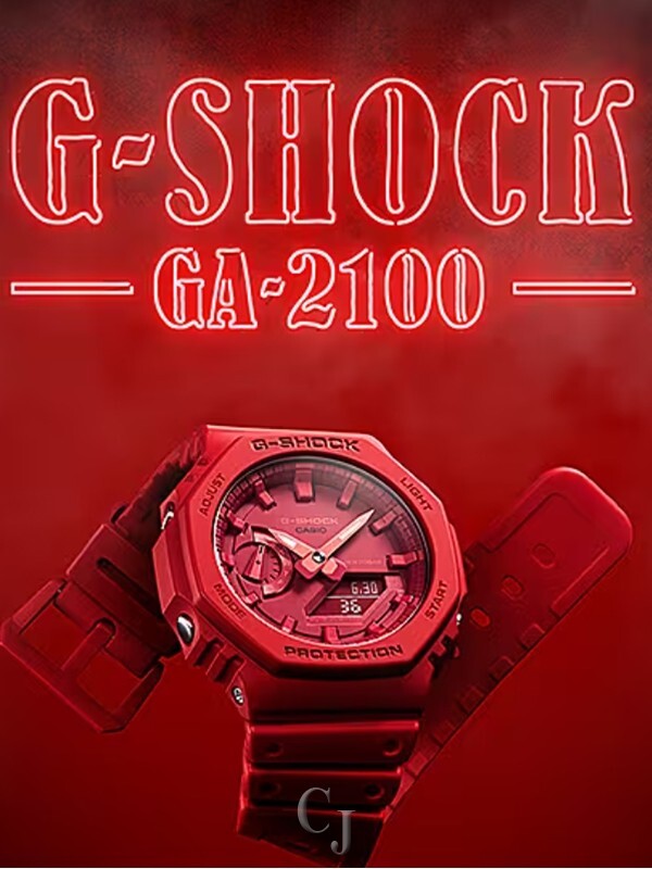 G-SHOCK GA-2100 SERIES RED DIAL ANALOG-DIGITAL WATCH GA2100-4A | eBay