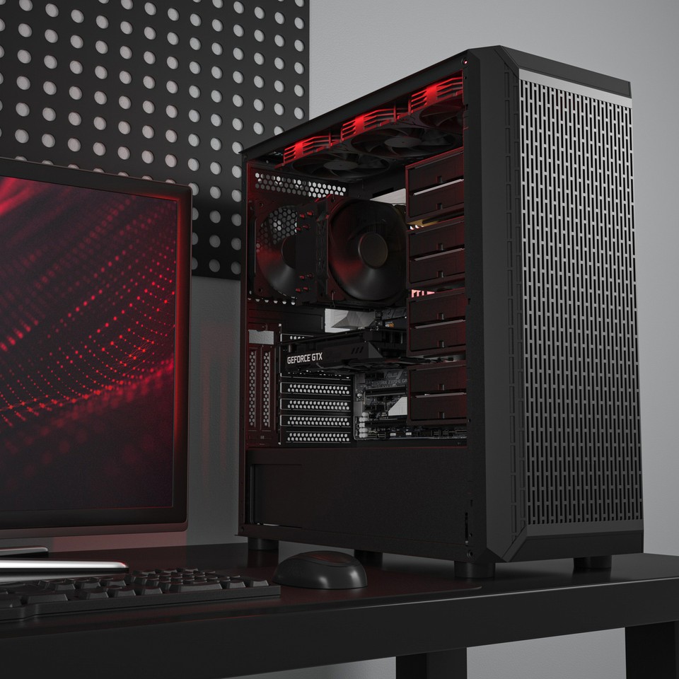 DARKROCK Classico Storage Master Case ATX Computer Case Mid Tower w ...