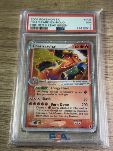 Pokemon 2004 Fire Red & Leaf Green holo Charizard Ex #105/112 PSA7 Near Mint | eBay