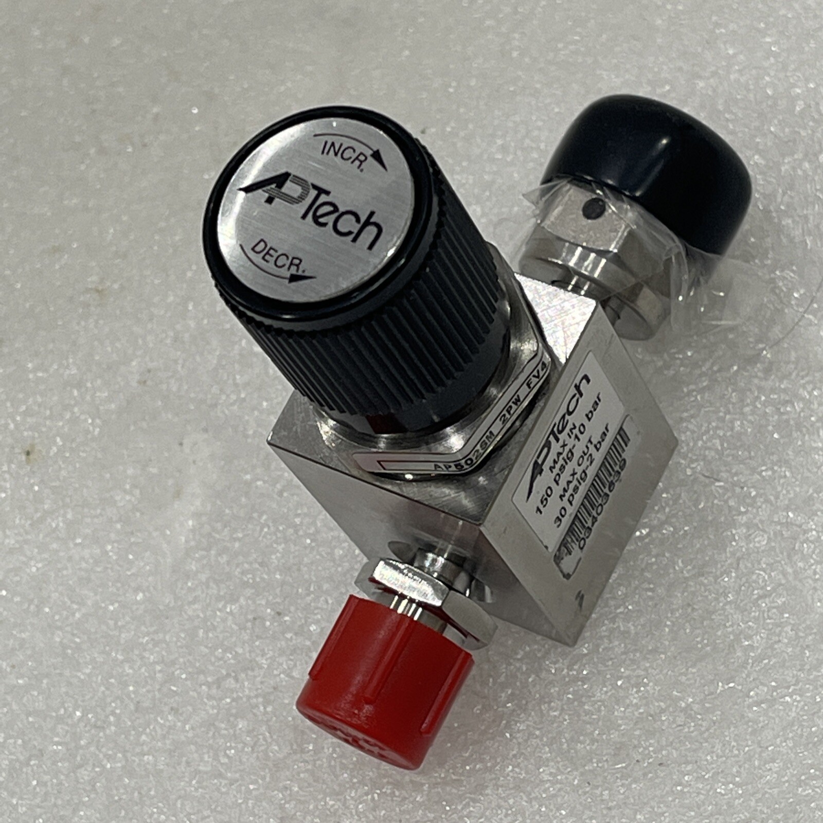 APTech AP502SM 2PW MV4 FV4 3.25 regulator 1/4" valves, used, very clean ...
