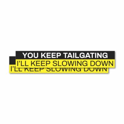 2X Slowing Down Sticker Decal Funny Joke Luggage Rude Silly Car Laptop ...