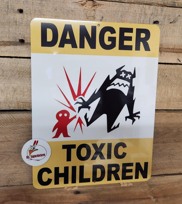 TOXIC CHILDREN SIGN, as seen in MONSTERS INC, MONSTERS UNIVERSITY MOVIE ...
