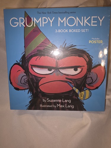 Grumpy Monkey 3 Book Boxed Set + Poster By Suzanne and Max Lang NEW ...