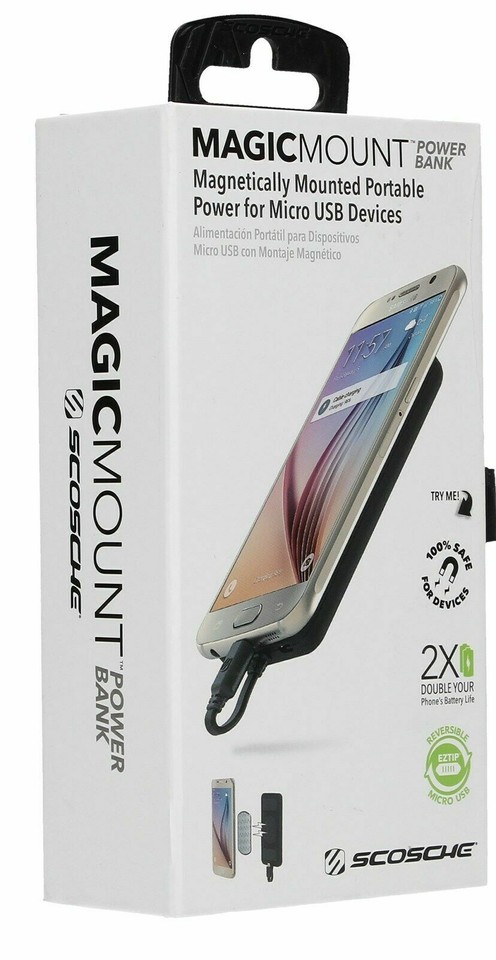 Mobile Phone Tablet Portable MagicMount Power Bank Micro USB Battery ...