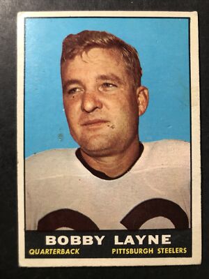 Bobby Layne 1961 Topps Vintage Football Card #104 NICE STEELERS HOF | eBay
