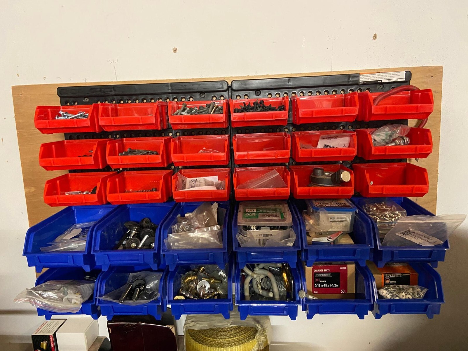 30 Bin Wall Mount Parts Rack - add your nuts and bolts | eBay