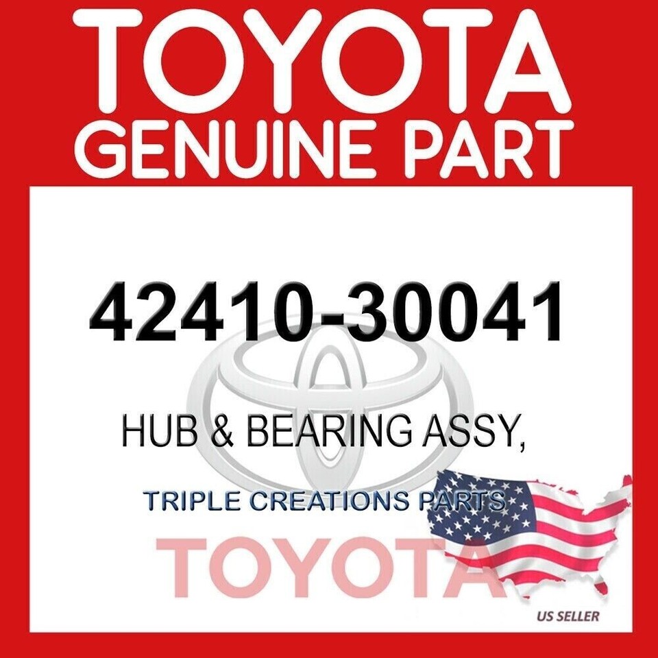 42410-30041 Genuine Toyota Hub & Bearing Assy Rear Axle RH Or LH ...