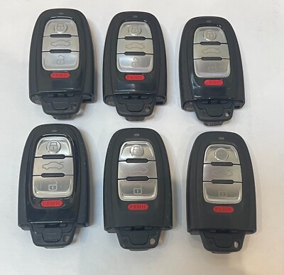 LOT OF 6 AUDI smart key keyless entry remote transmitters OEM S4 S8 A5 ...