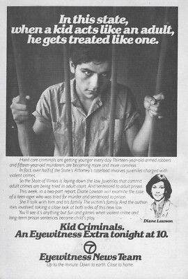 1982 WLS TV NEWS AD ~ DIANE LAWSON REPORTS on KID CRIMINALS | eBay