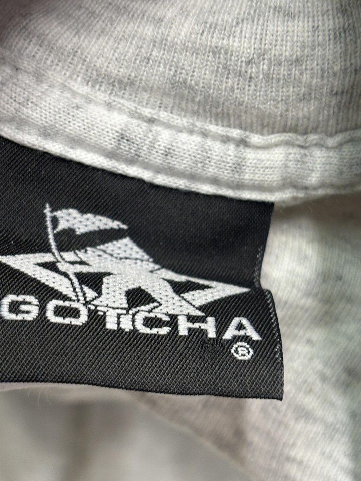 Vintage Gotcha Shirt Mens Extra Large Gray Turtleneck Long Sleeve ...