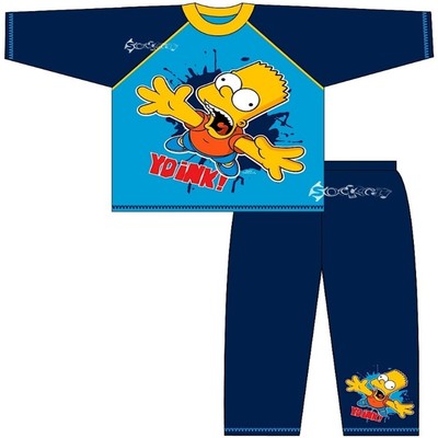 Boys Bart Simpson Yoink Long Cotton Pyjamas Ages 3-12 Years | eBay