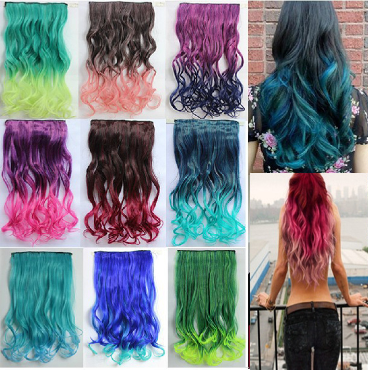 Sexy Long Straight/Curly/Wavy Hair Extension Clip in Hair Extensions ...