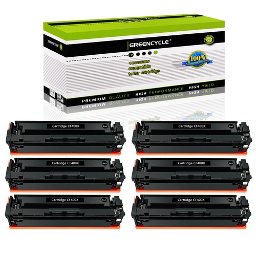 6× 201X CF400X High Yield Color Toner Fits For HP LaserJet MFP M277 ...
