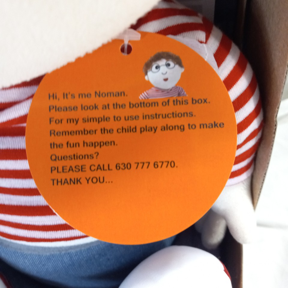 It's Me NORMAN Knock Knock Jokes Interactive Talking 17" Plush Doll ...