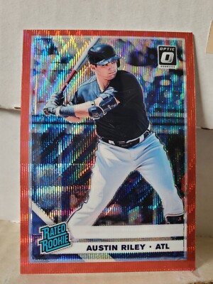 Austin Riley 2019 Donruss Optic #95 Ruby Wave Prizm SP Rated Rookie ...