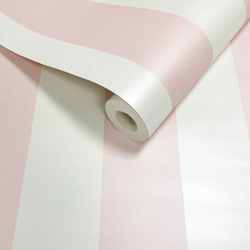 Classic Stripe Wallpaper Sassy B Tease 187541 Pink & White Girls ...
