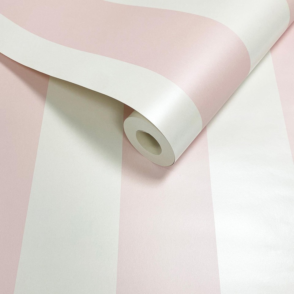 Classic Stripe Wallpaper Sassy B Tease 187541 Pink & White Girls ...