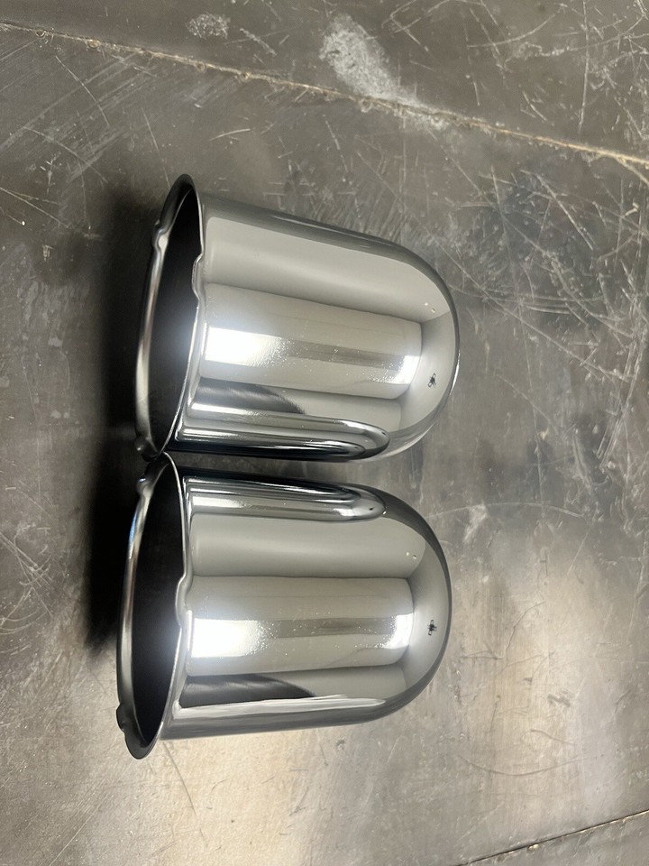 2 Chrome Push Through Center Caps Fit For 3.18 Rims Center Bore Trailer ...