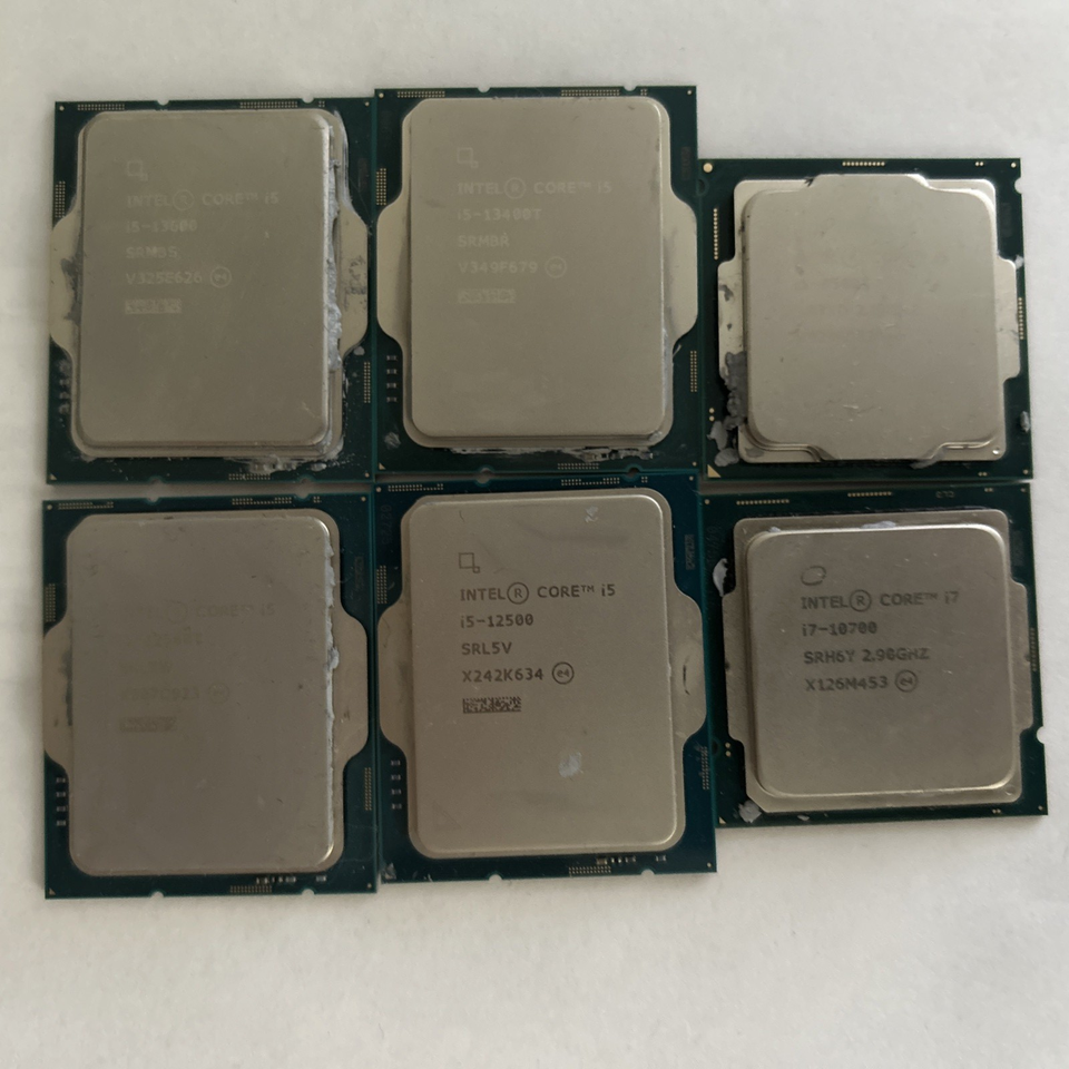 Lot of 6 intel CPUs = i5-13600/i5-13400T/i5-12500/i5-12500T/i7-10700/i5 ...