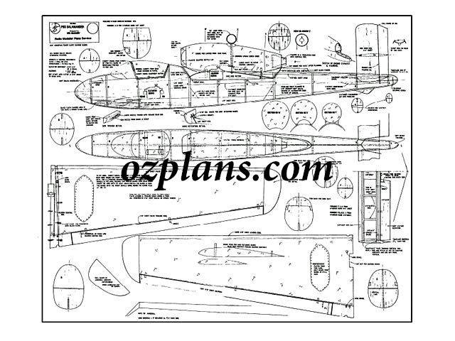 PSS Salamander (Heinkel he 162) 58" WS RC MODEL AIRPLANE PLANS ...