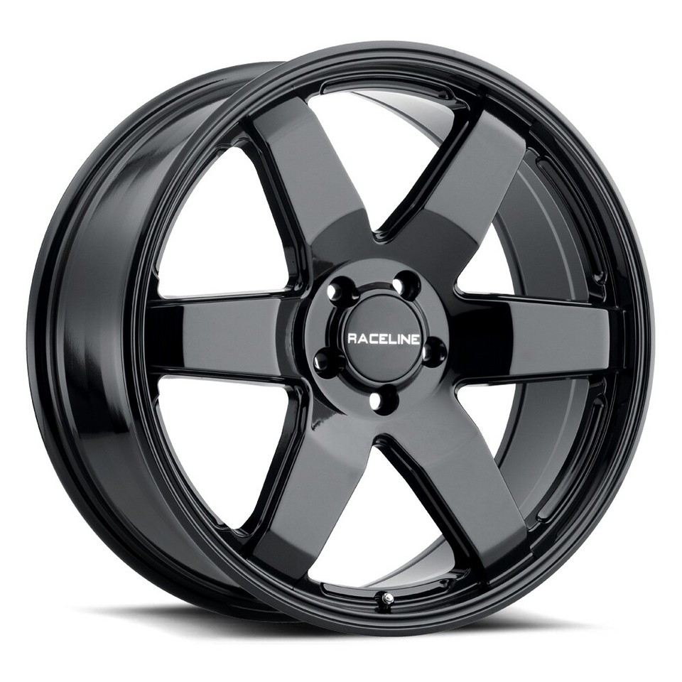 22x9.5 +15 Raceline 942B Addict 5x139.7 Gloss Black Wheels (Set of 4 ...