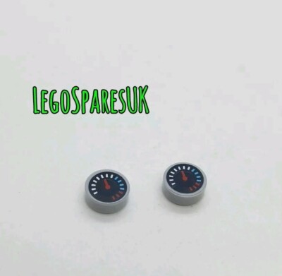 LEGO Part 6329581 / 98138pb175 Tile Round 1x1 With Black Gauge And Red ...