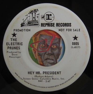 HEAR Electric Prunes 45 Hey Mr President / Flowing Smoothly garage ...
