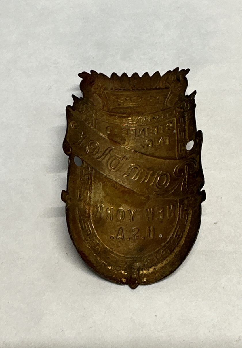 Vintage Rare RAMBLER By Steinfeld Bicycle Head Badge Metal Emblem New ...