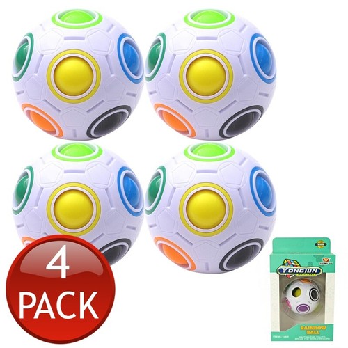 4 x Rainbow Magic Ball Cube Educational Intelligence AZ Twist Puzzle ...