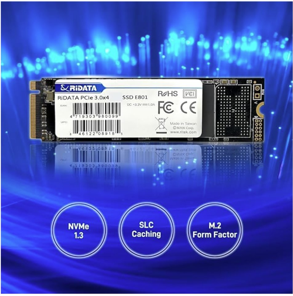Ridata E801 1TB NVMe M.2 PCIe Gen3x4 2280 SSD Internal Solid State ...