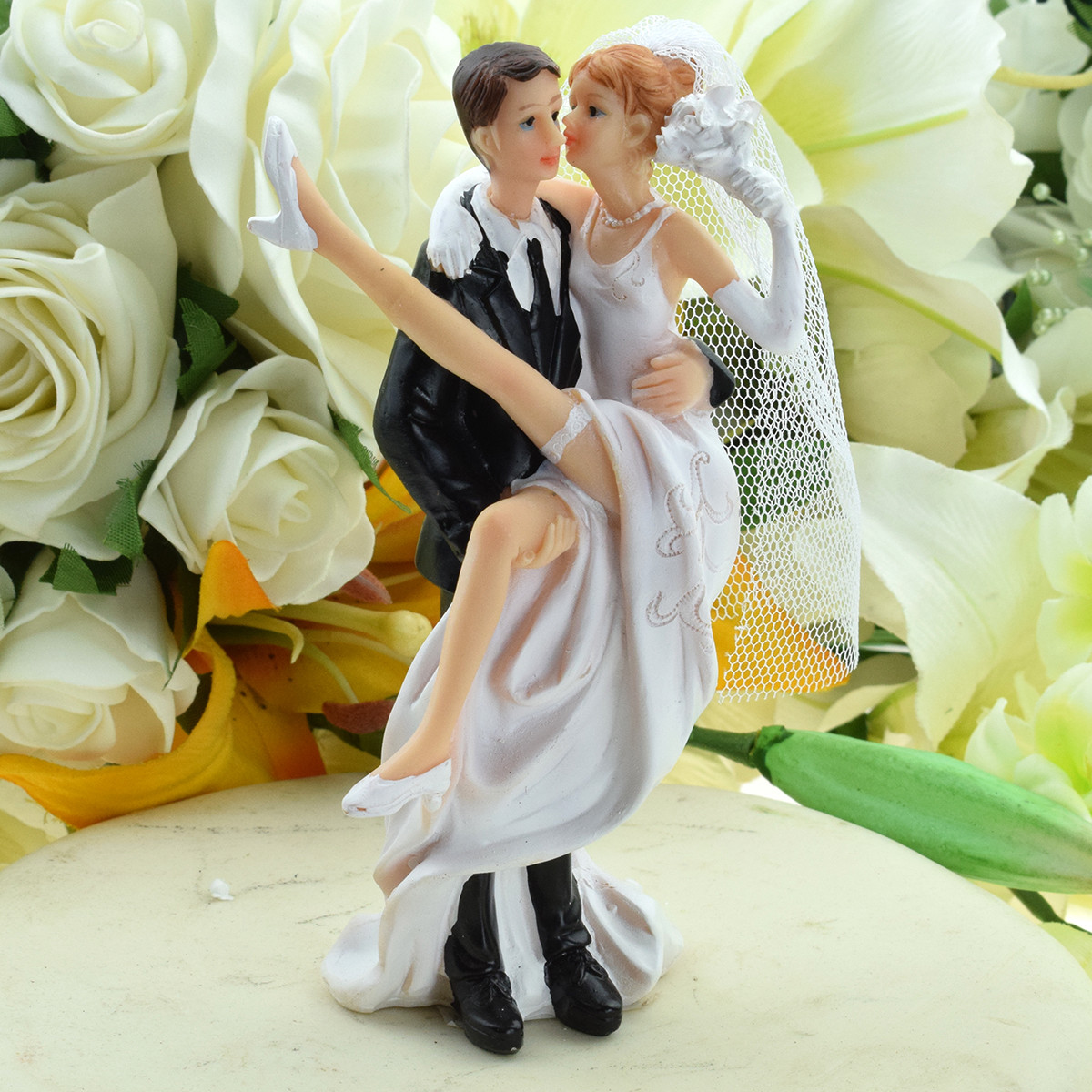 Tall Groom Short Bride Cake Topper