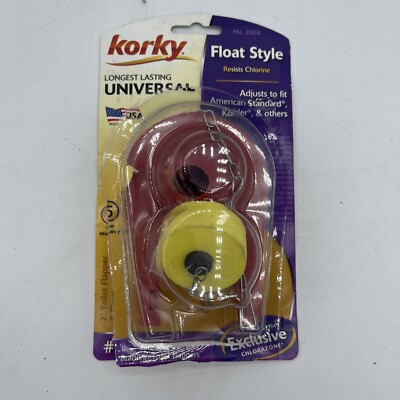 Korky Toilet Tank Flapper, 2" with Chain & Float Style Universal No ...