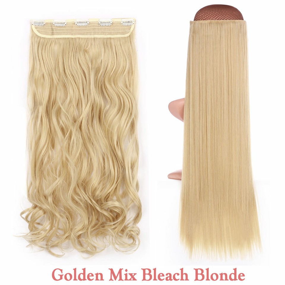 US Real Long Clip in on Hair Extensions 1Pcs Thick Half Full Head ...