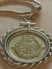 1786 Spanish .875 Gold Half Escudo 14K Gold Pendant 18" 14K Gold Flat ...