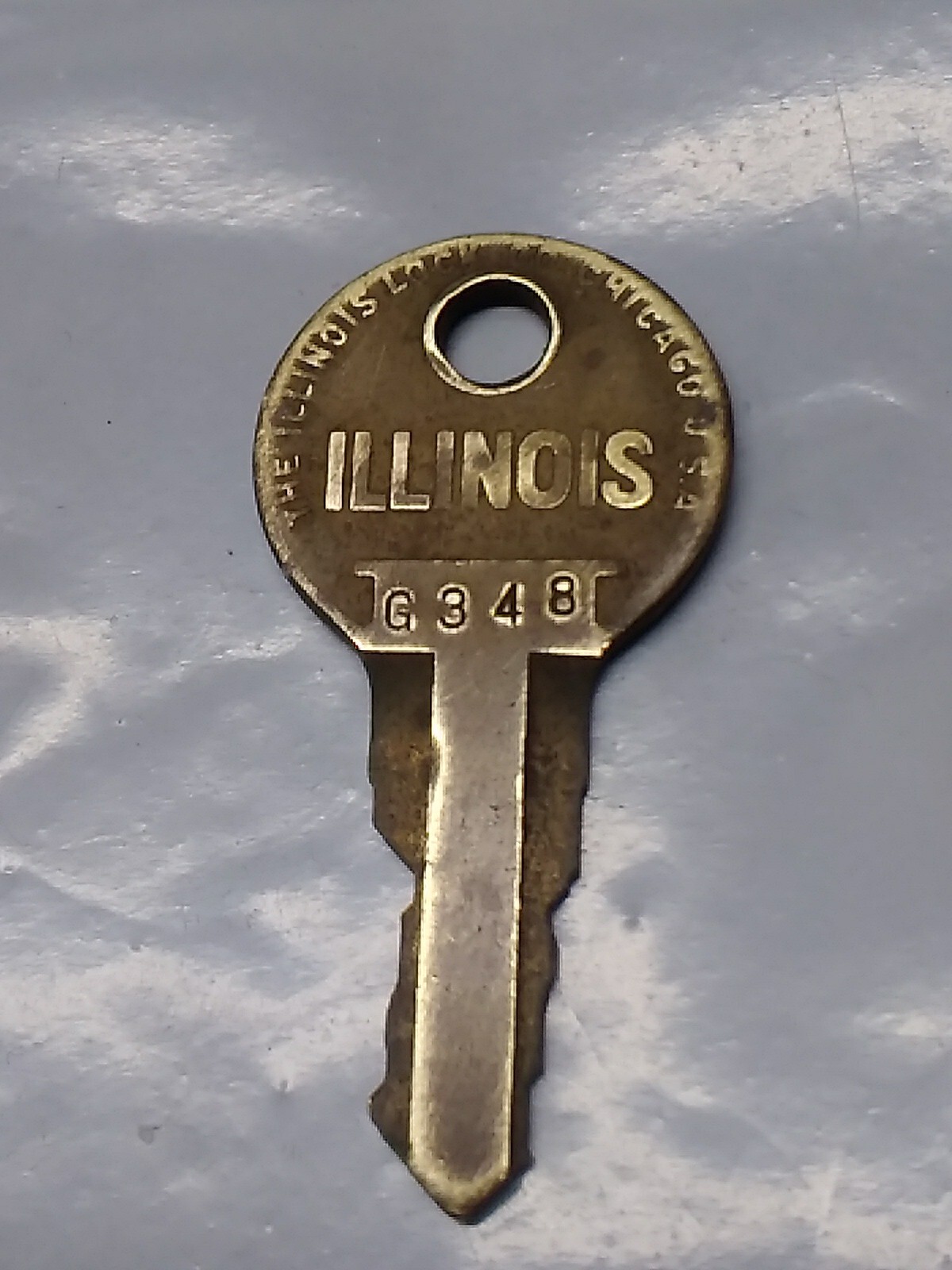 ILLINOIS Lock Key G348 G 348 original for Coin Operated Machine | eBay