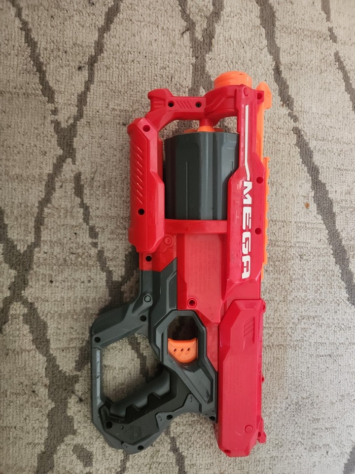 Nerf Mega Cycloneshock N-Strike Revolver Gun - WORKS WELL! Ready To ...