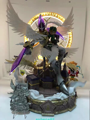 DIMENSION POWER Studio Digimon Adventure Holy Angemon Resin Painted LED ...