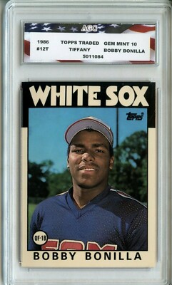 1986 Topps Traded Tiffany #12T Bobby Bonilla Rookie Card AGC 10 Gem ...