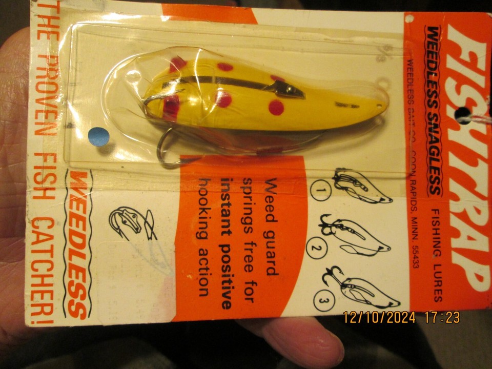 Vintage Fishtrap Weedless Snagless Lure. New in Package. #713 | eBay