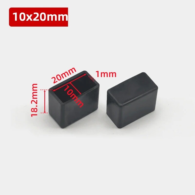 Square Chair Leg Caps Anti-Slip Rubber Chair Tips Table Chair Floor ...