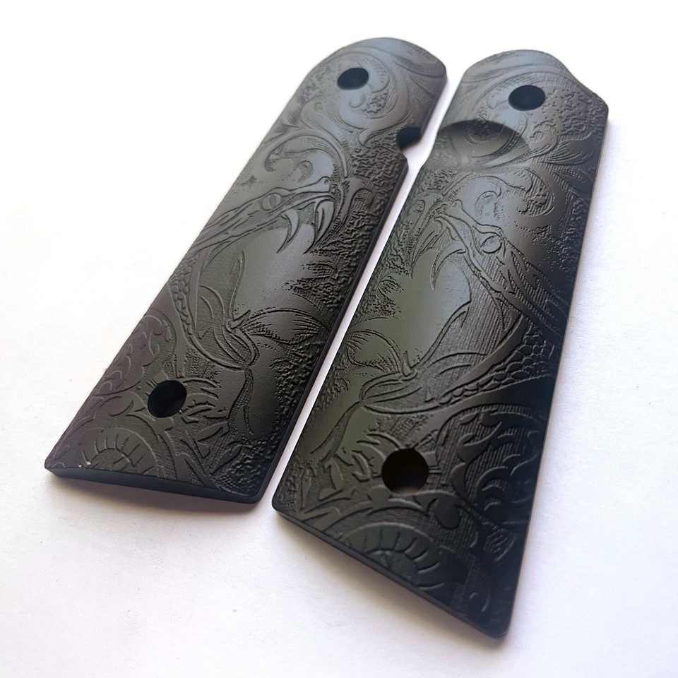 1911 Magwell Extreme Polymer Full Size Grips Engraved - Cobra | eBay