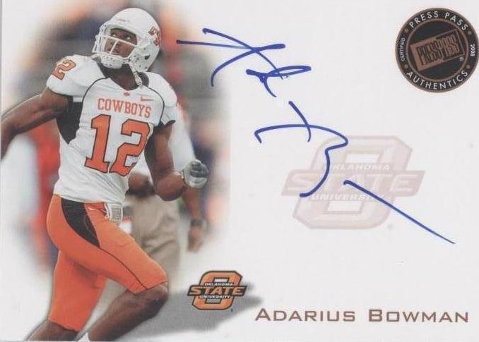 2008 Press Pass - Signings Adarius Bowman #PPS-AB Bronze (AU, RC) for ...