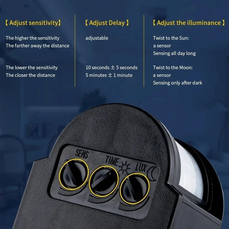 Degree Outdoor Movement Sensor PIR Motion Motion Sensor Switch Detector ...
