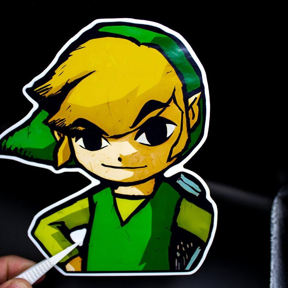The Legend Of Zelda Toon Link Wind Waker Peeker Sticker 5x5 In Decal ...